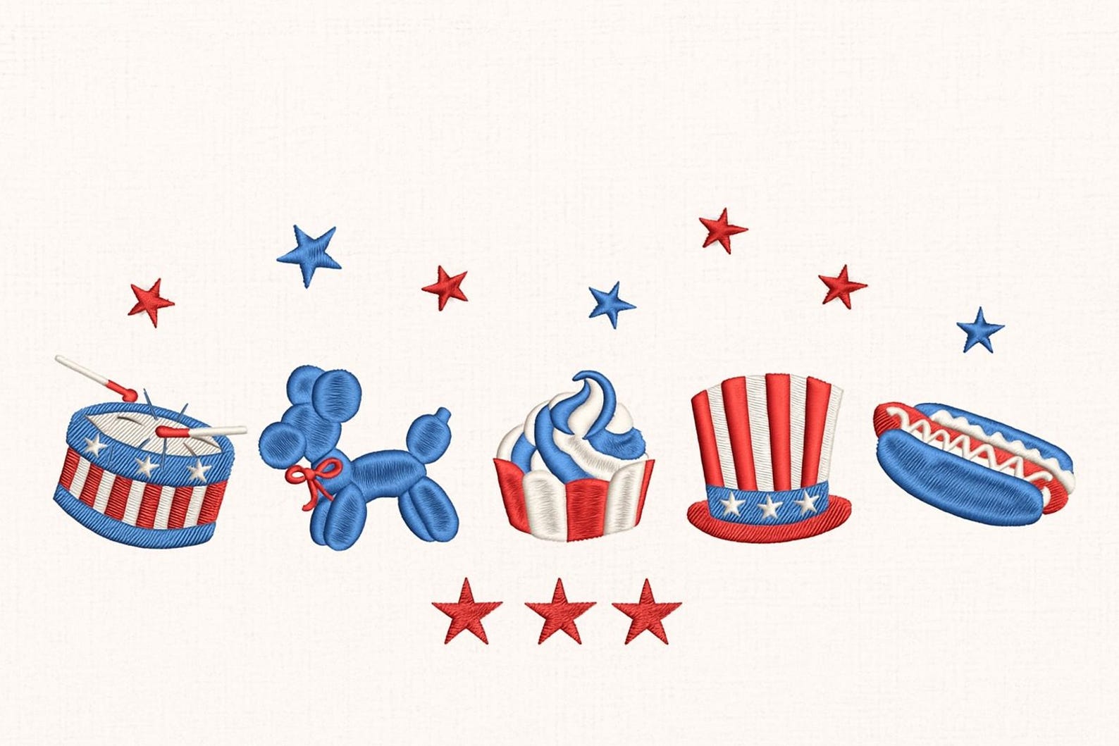 Star Spangled Machine Embroidery Design, Patriotic Stars and Stripes ...