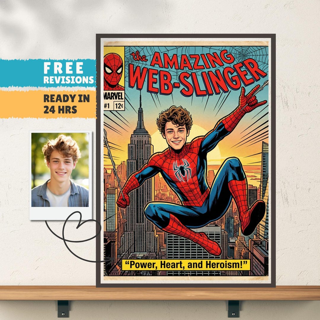 Personalized Comic Book Cover Portrait From Photo - Vintage Retro Style ...