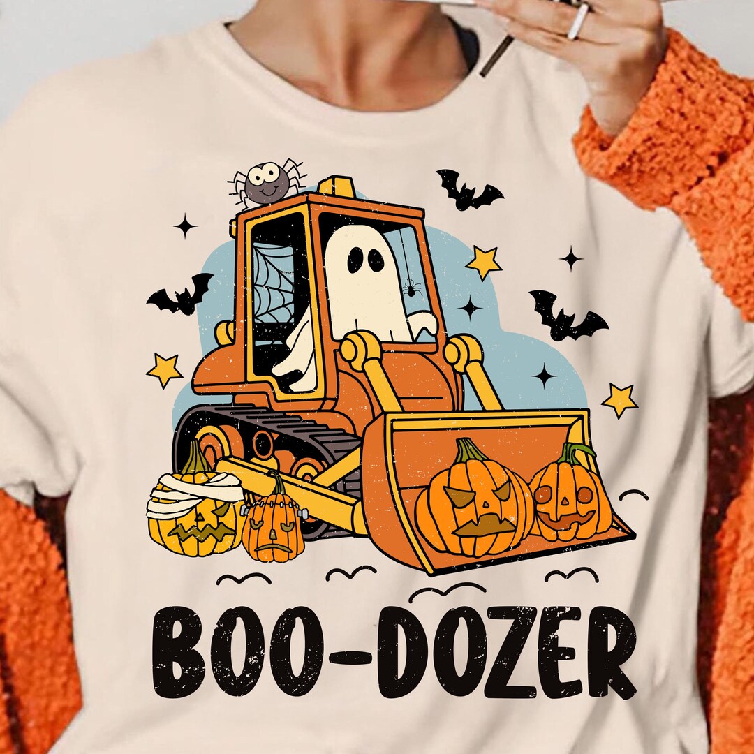Boo Dozer PNG, Boy Fall PNG, Halloween Kid T-shirt, Spooky Season Png ...