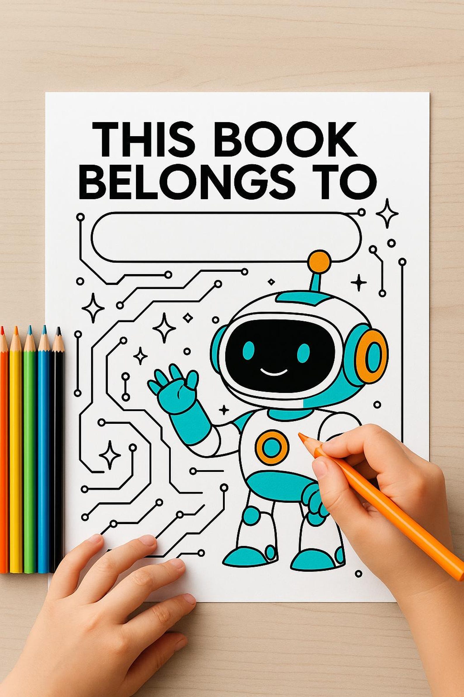 AI Future Tech Coloring Book - Etsy