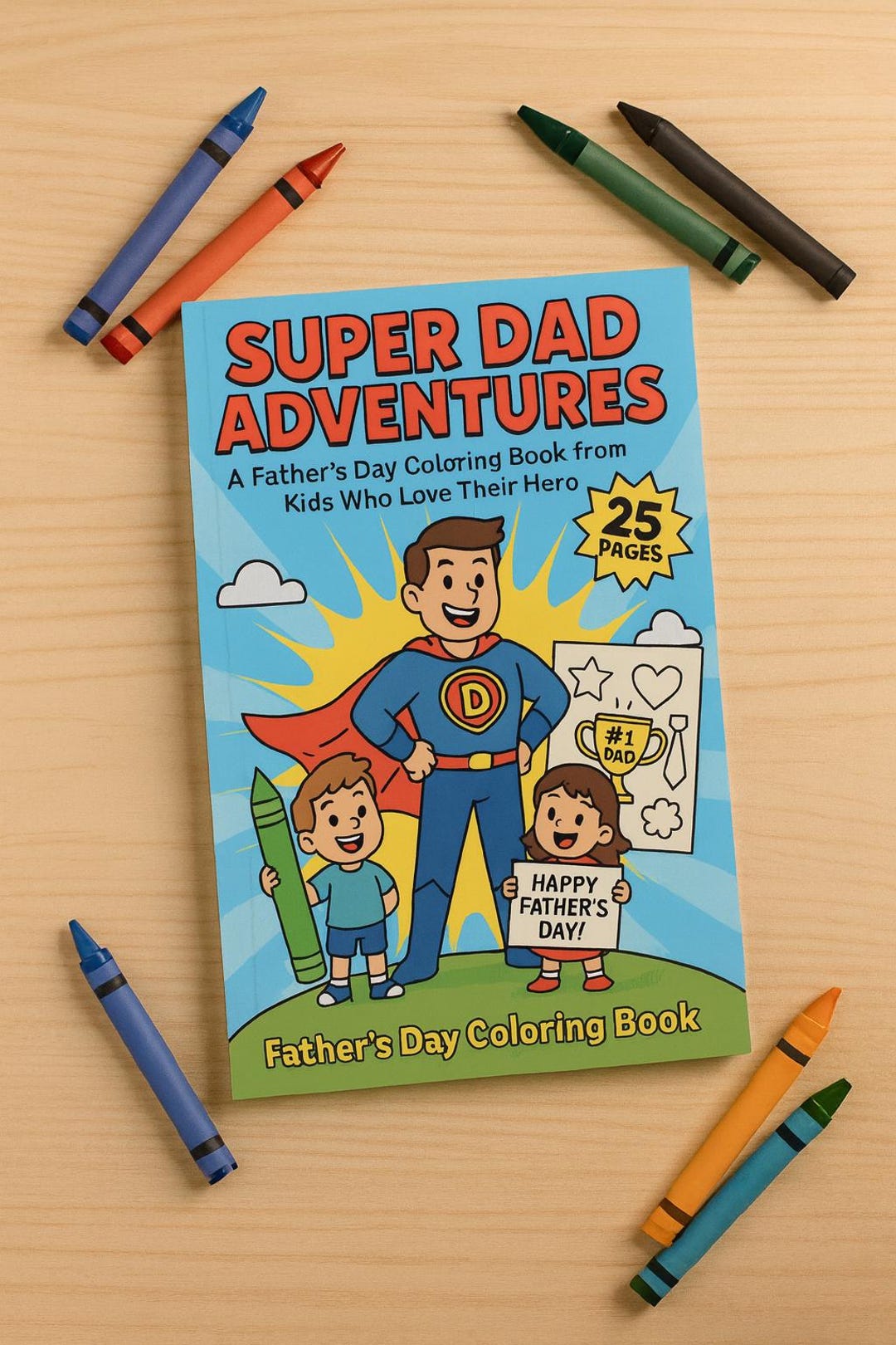 Super Dad Adventures Coloring Book – Father's Day Gift, 25 Pages (PDF ...