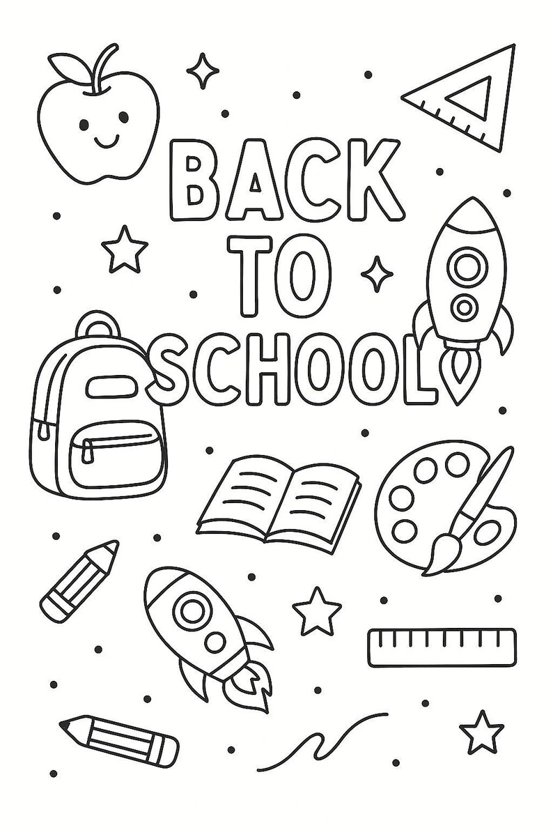 Color Me Smart! | Back to School Coloring Book - Etsy