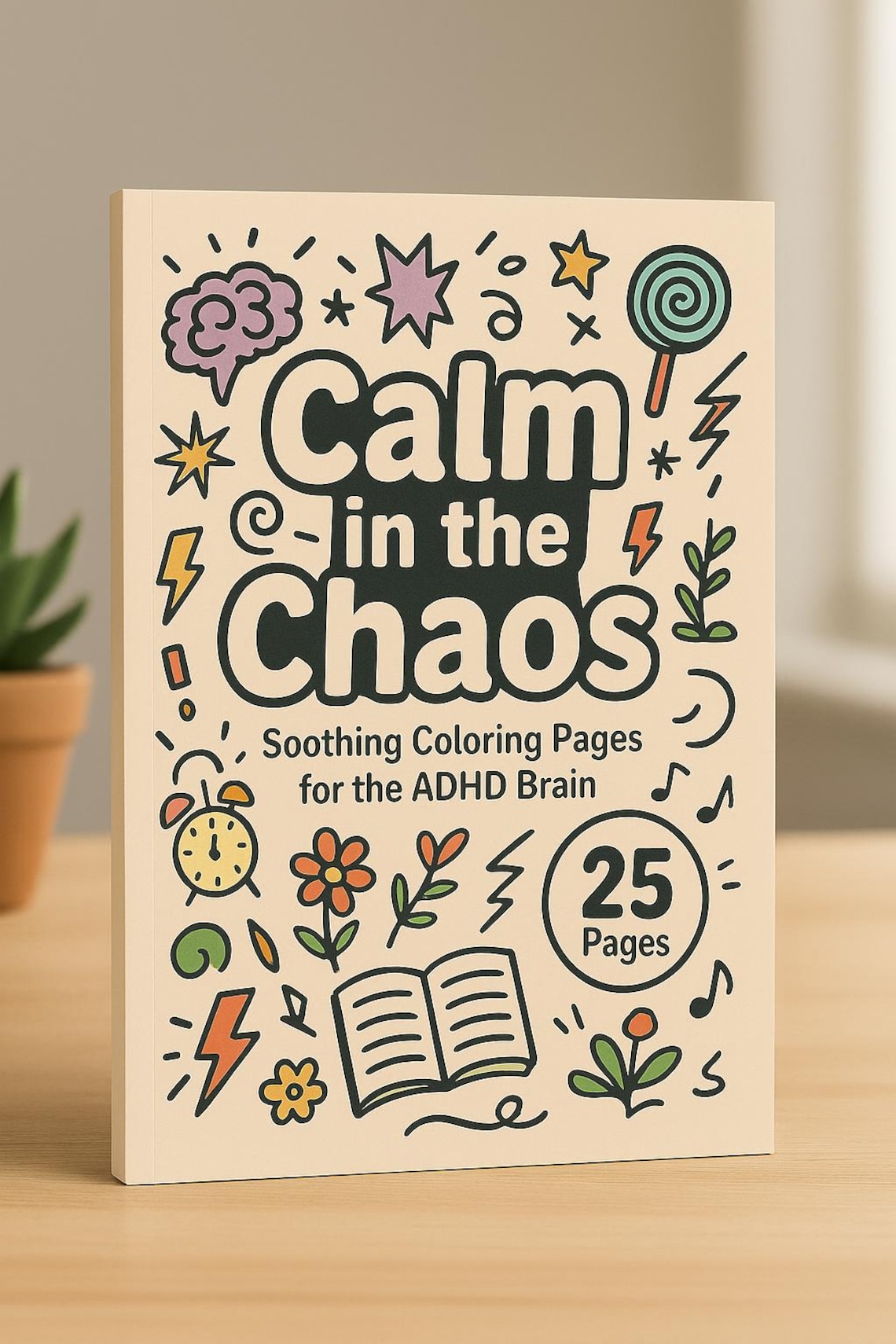 Calm in the Chaos ADHD Coloring Book for Teens – 25 Soothing Pages ...