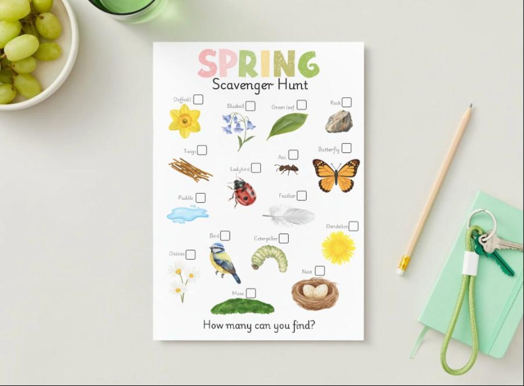 Spring Nature Scavenger Hunt - Etsy