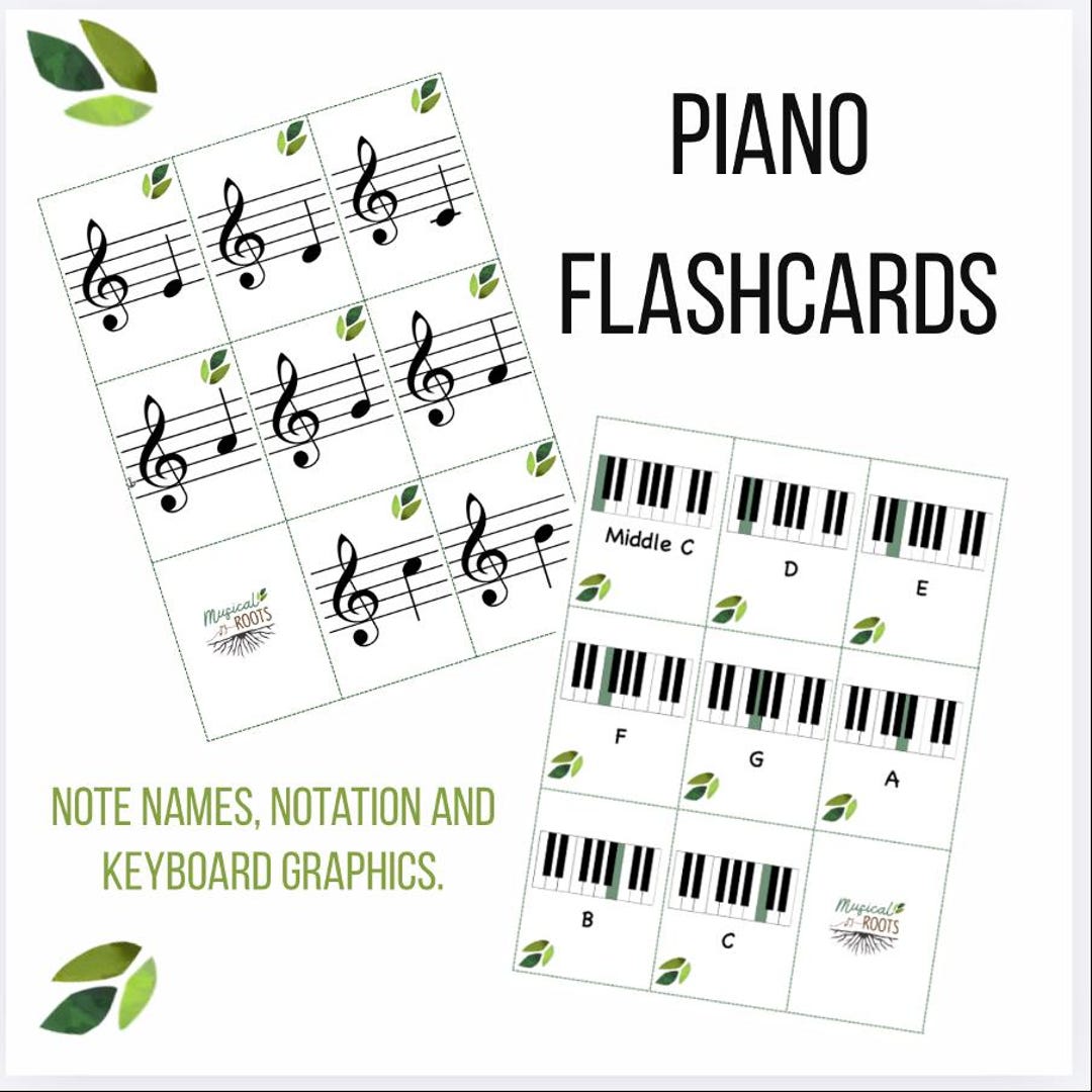 Beginner Piano Flashcards - Etsy