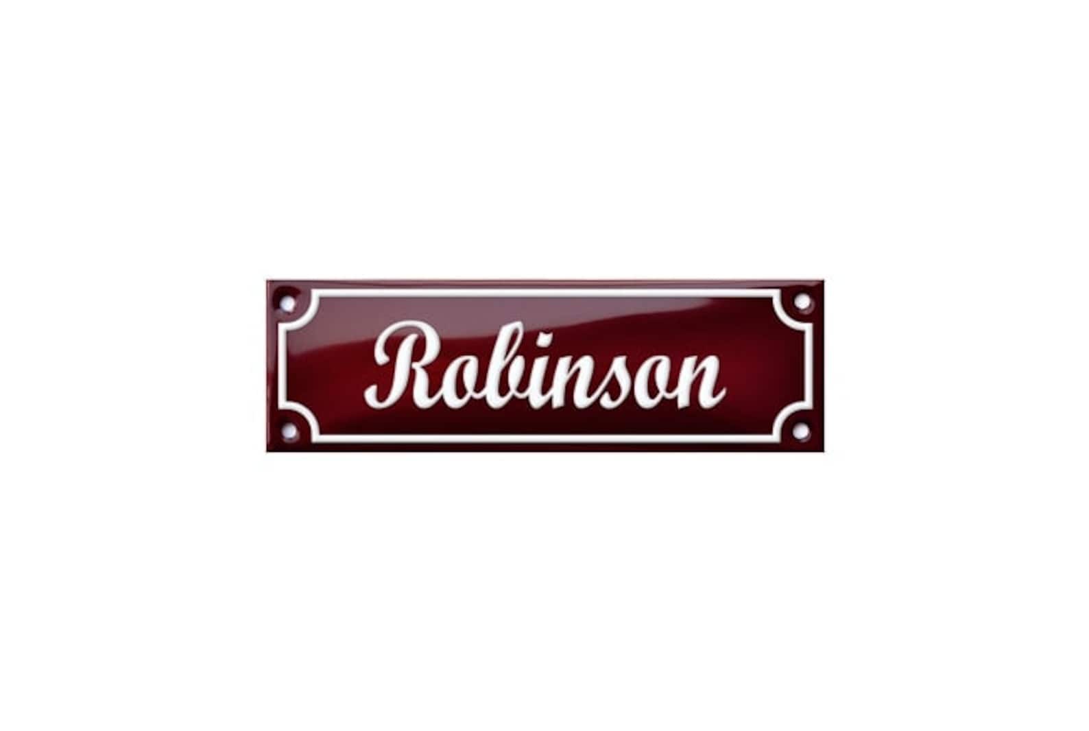 Custom Enamel Name Plate, 6 1/4" X 2" (16 X 5 Cm) - Etsy