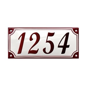 Porcelain Enamel House Number, Arched, 8 1/4" X 2" (16 X 7 Cm) - Etsy