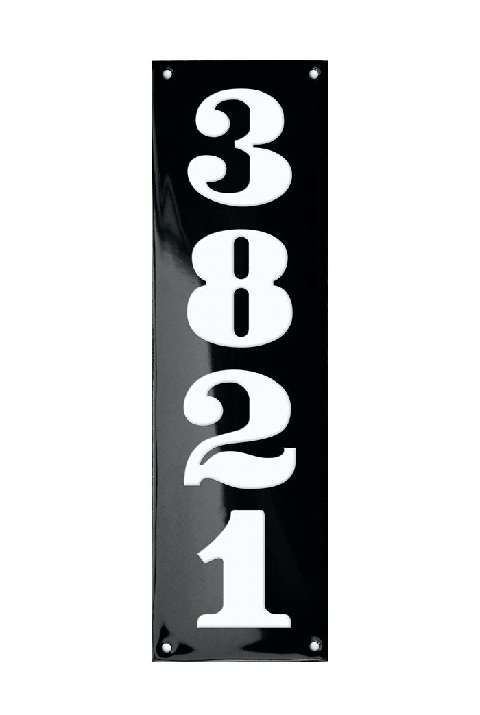 Custom Enamel House Number - 3 1/8" X 10 5/8" (8 X 27 Cm) - Etsy