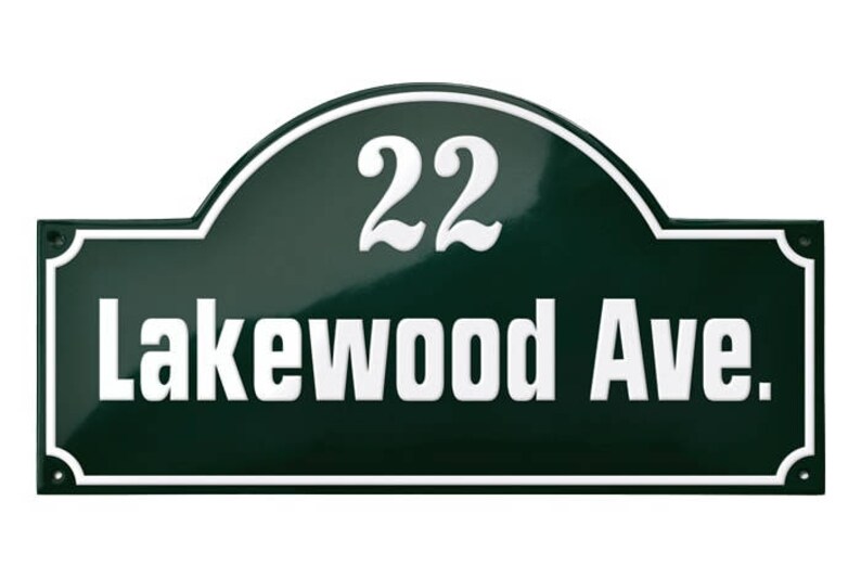 Porcelain Enamel Address Plaque 13 3/8 X 7 34 X - Etsy