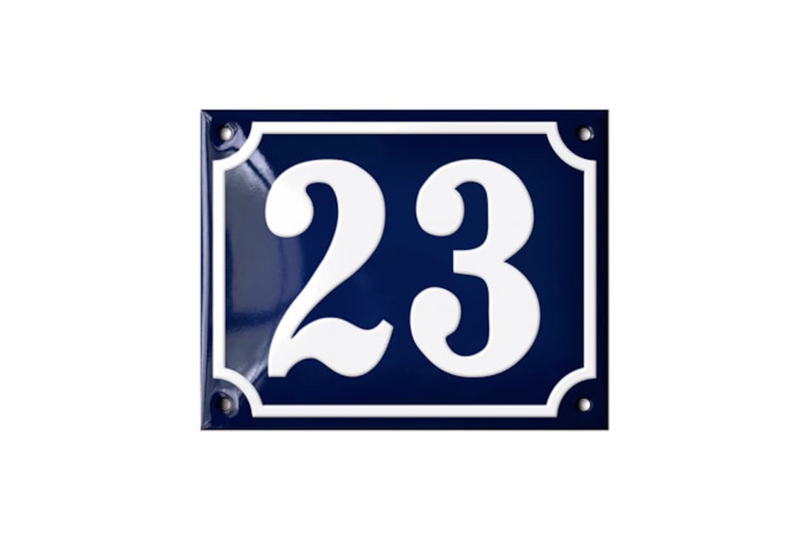 French House Number 1-200 Blue Enamel Top Selling. Size: 5 | Etsy