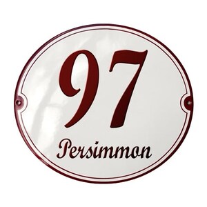 Circular Address Plaque 7 7/8" X 7" (20 X 18 Cm) - Etsy