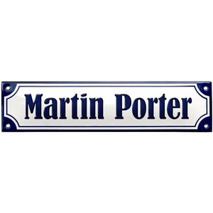 Enamel Name Plate 8 1/4" X 2" (21 X 5 Cm) - Etsy