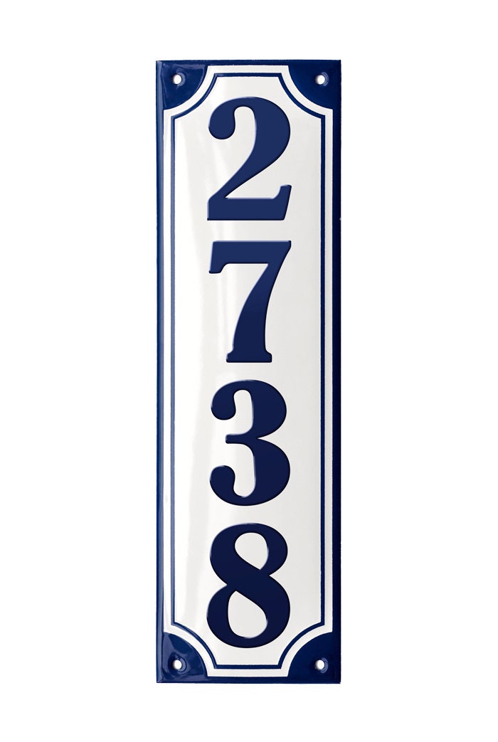 Custom Enamel House Number 3 1/8 X 10 5/8 8 X | Etsy