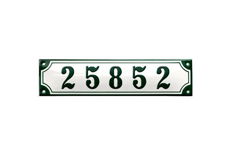 Enamel House Number 8 1/4 X 2 21cm X 5 Cm - Etsy