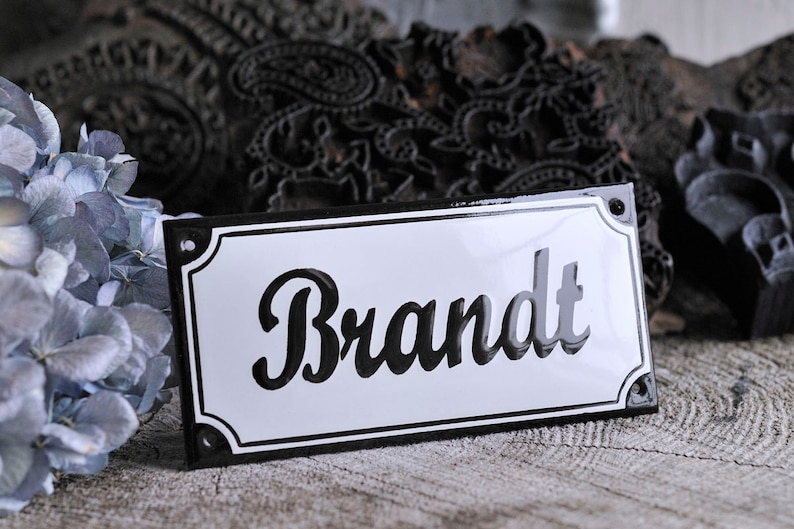 Enamel Name Plate 6 1/4 X 2 3/4 16 X 7 Cm - Etsy