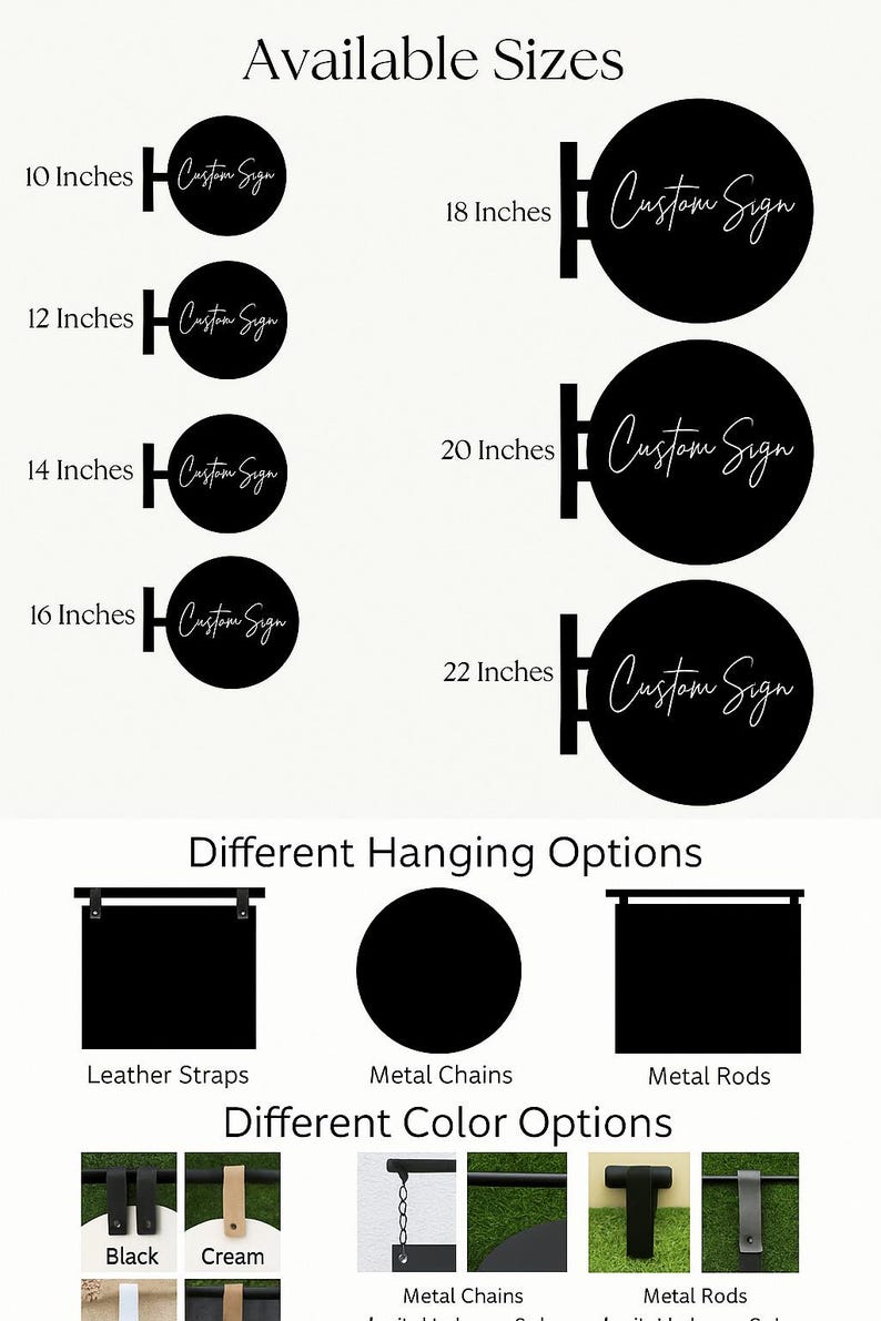 Custom Shop Blade Sign | Metal Blade Sign | Double Sided Sign | Hanging ...
