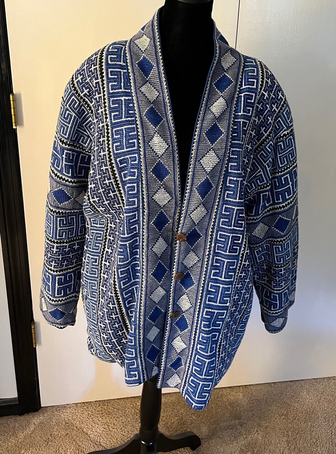 Vintage Hill Tribes Thai Golden Triangle Jacket Reversible Embroidered ...