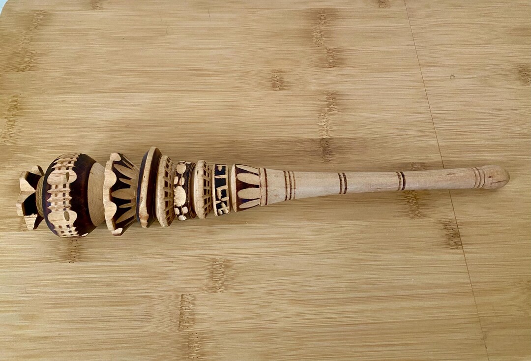 Molinillo Authentic Hand Carved Mexican Mole Wooden Whisk for Hot ...