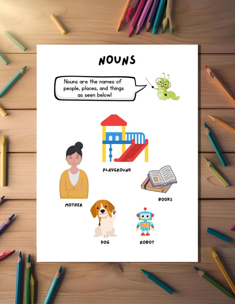 Nouns Grammar Worksheet Pack: ESL ELA Practice (printable PDF) - Etsy