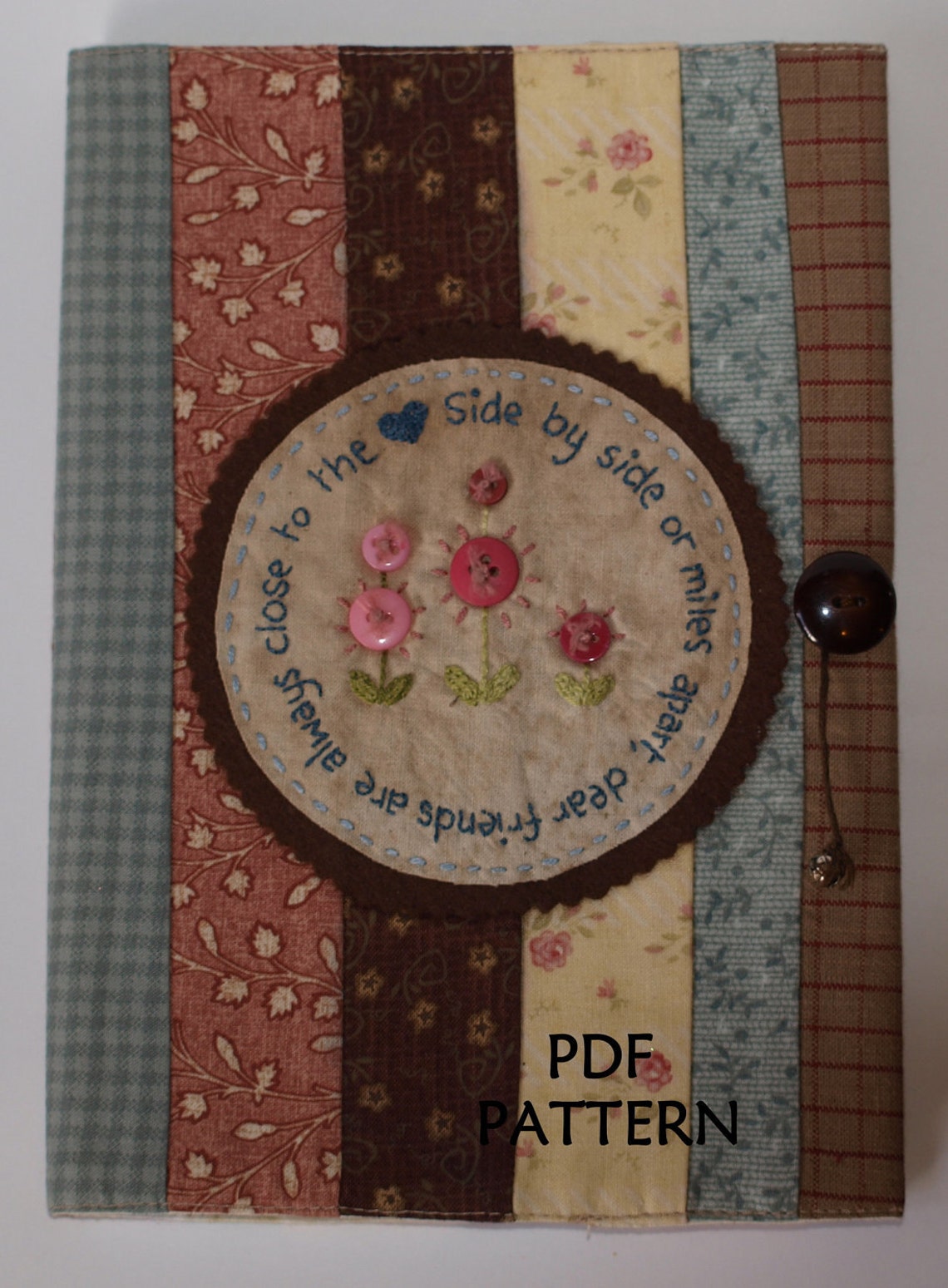 Journal Cover PDF Pattern Direct Download 'dear Friends' - Etsy