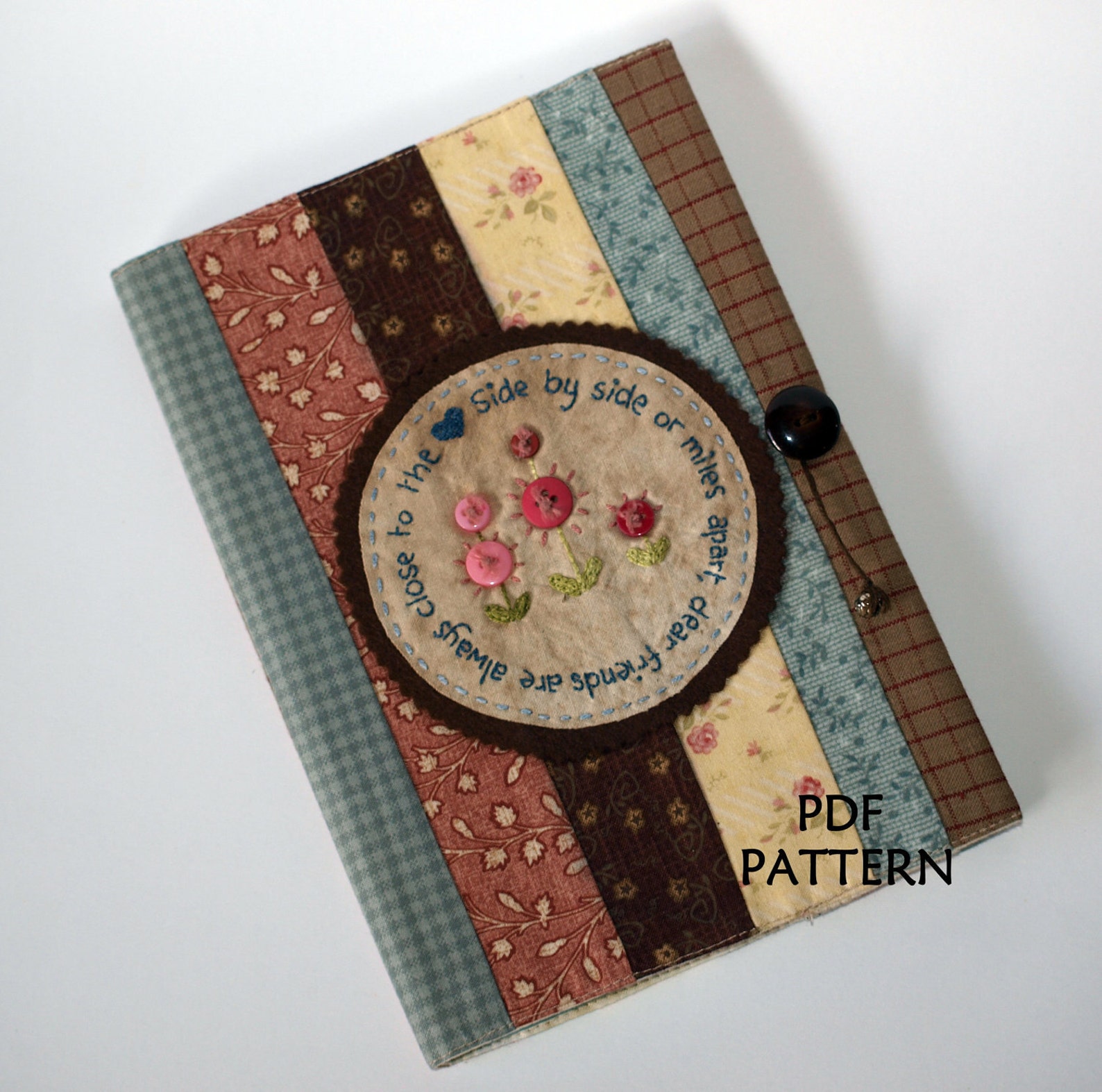 Journal Cover PDF Pattern Direct Download - 'dear Friends' - Etsy