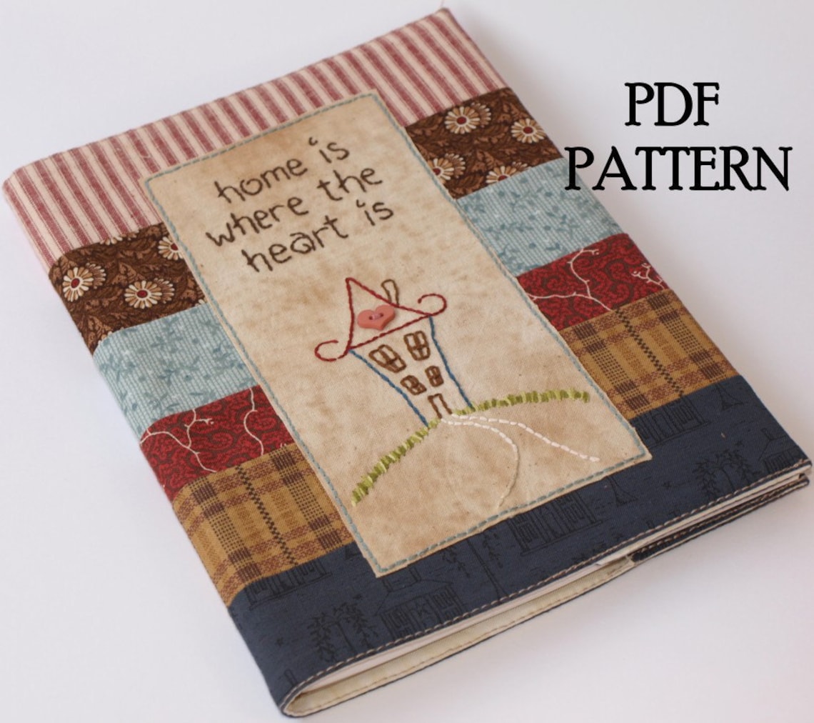 Journal Cover PDF Pattern, Direct Download 'home is Where the Heart Is ...
