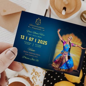 Arangetram Invitation Template, Save the Date Invite - Etsy