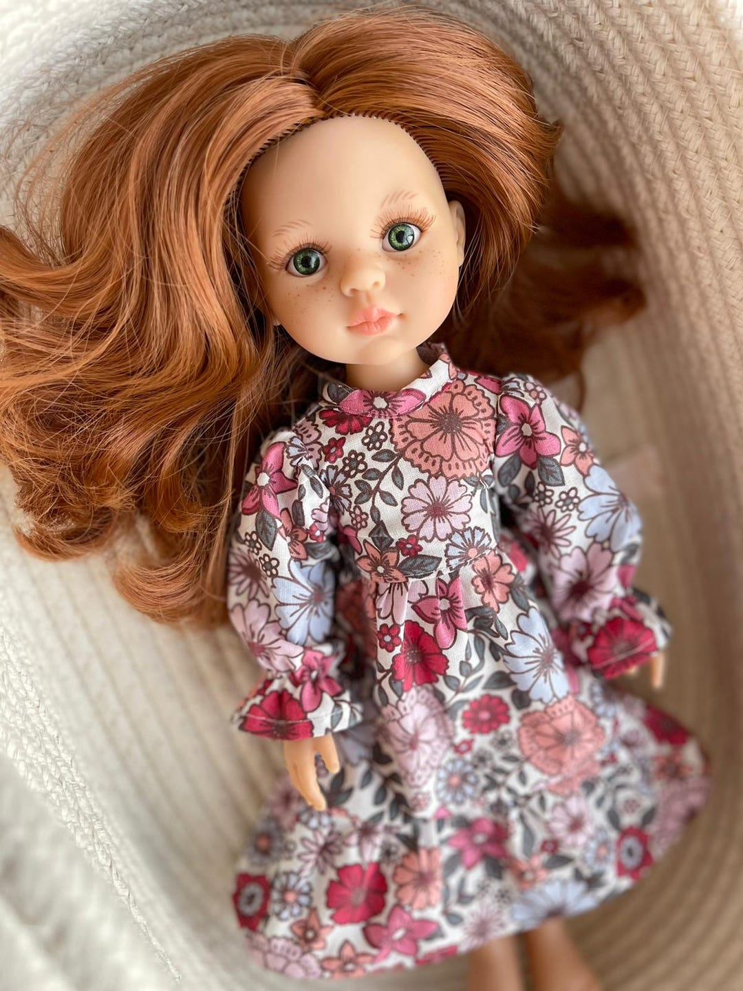Handmade Pink Floral Doll Dress – Fits 32cm Dolls - Etsy