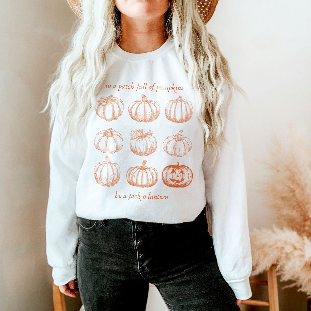 Halloween Crewneck Fall Pumpkin Sweater Halloween Sweater Fall ...
