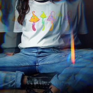 Weirdcore Dreamcore Mushroom Shirt Indie Kid Fairycore Clothing Kidcore ...