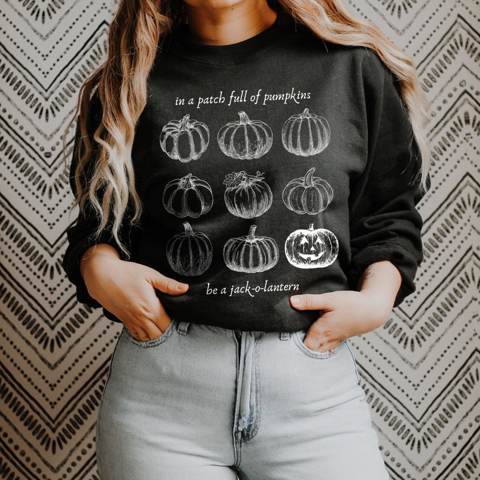 Halloween Crewneck Fall Pumpkin Sweater Halloween Sweater Fall | Etsy