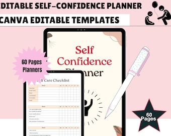 Self Confidence Planner, Self Esteem Workbook, Self-care Prompts, Teen ...