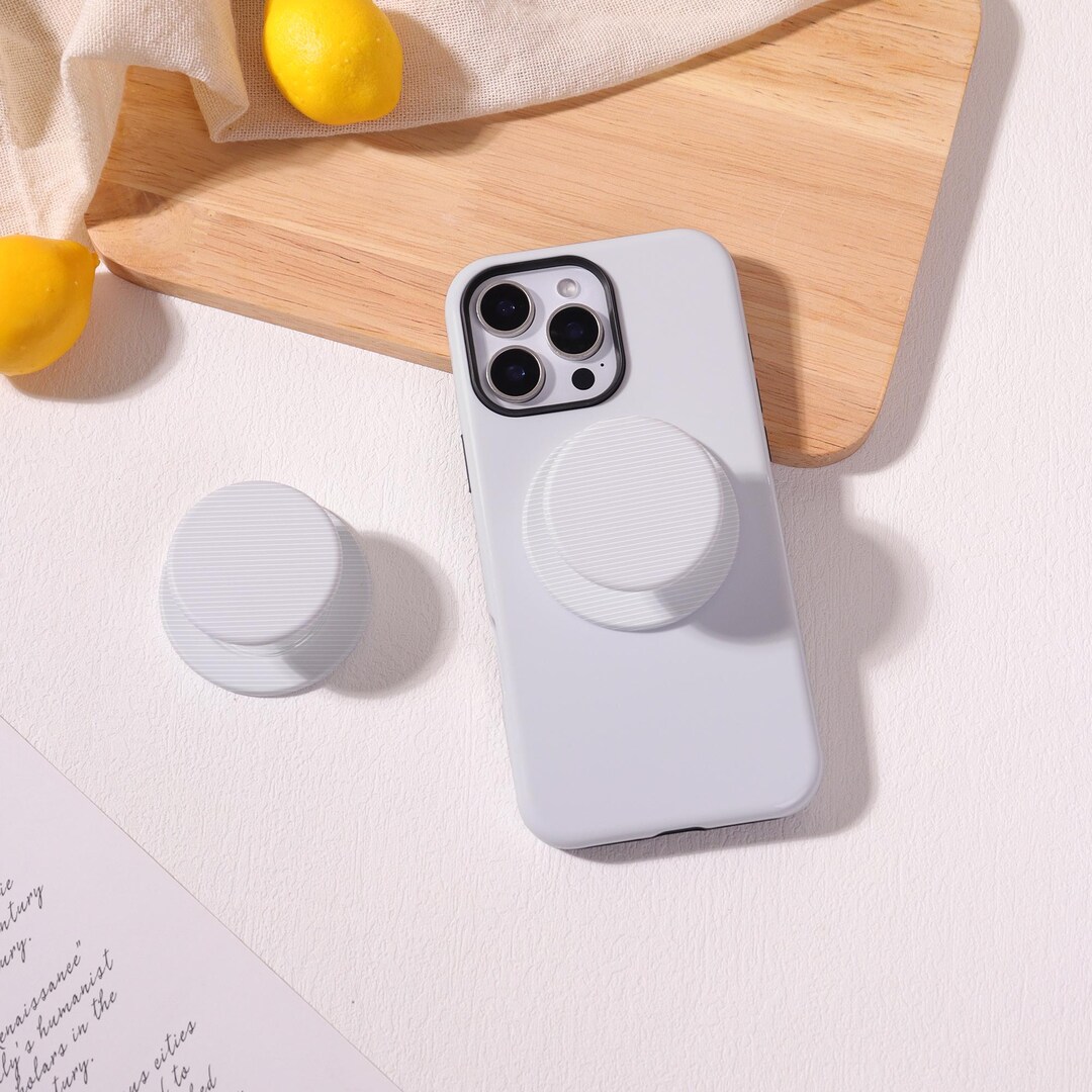 Light Gray Stripes Magsafe Grip for Phone/kindle, Magnetic Stand, Phone ...