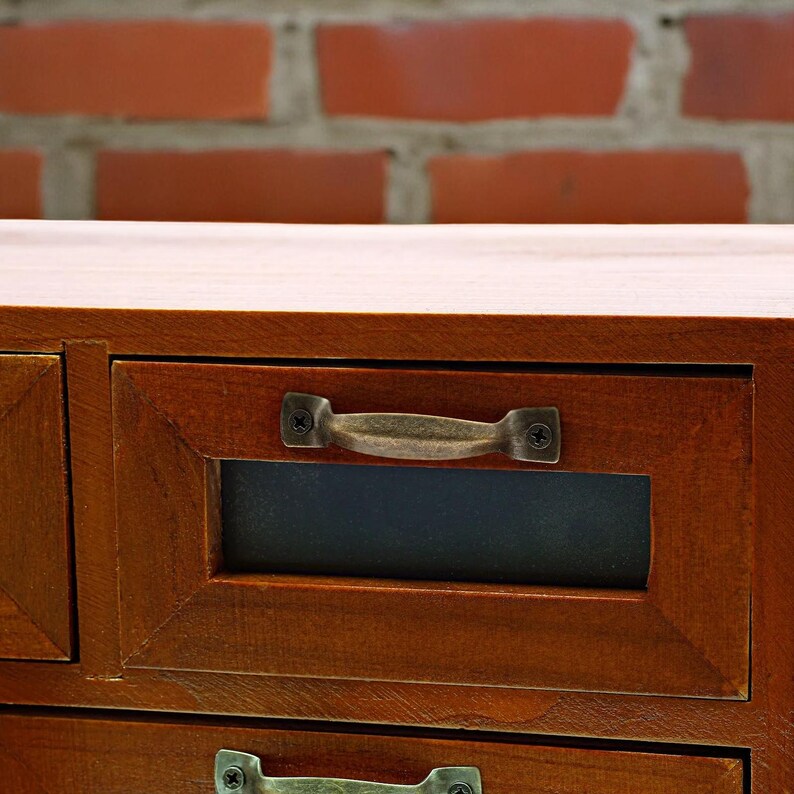 Industrial 16-drawer Wood & Metal Storage Cabinet – Desktop Organizer ...