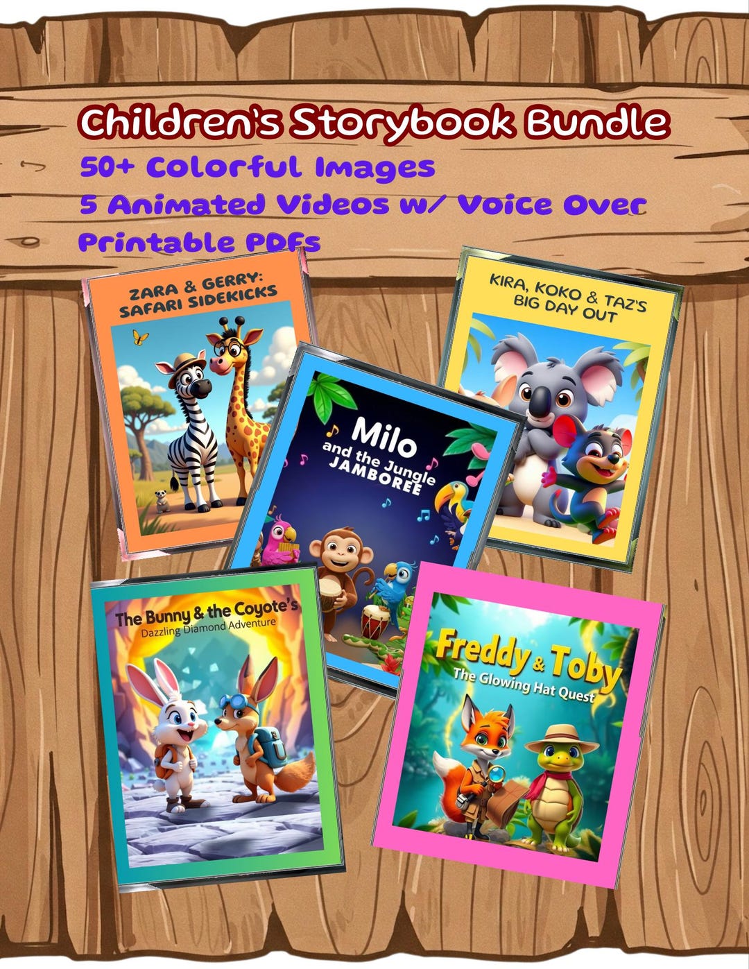Children’s Storybook Bundle – 5 Animated Videos + 5 Printable Pdfs ...