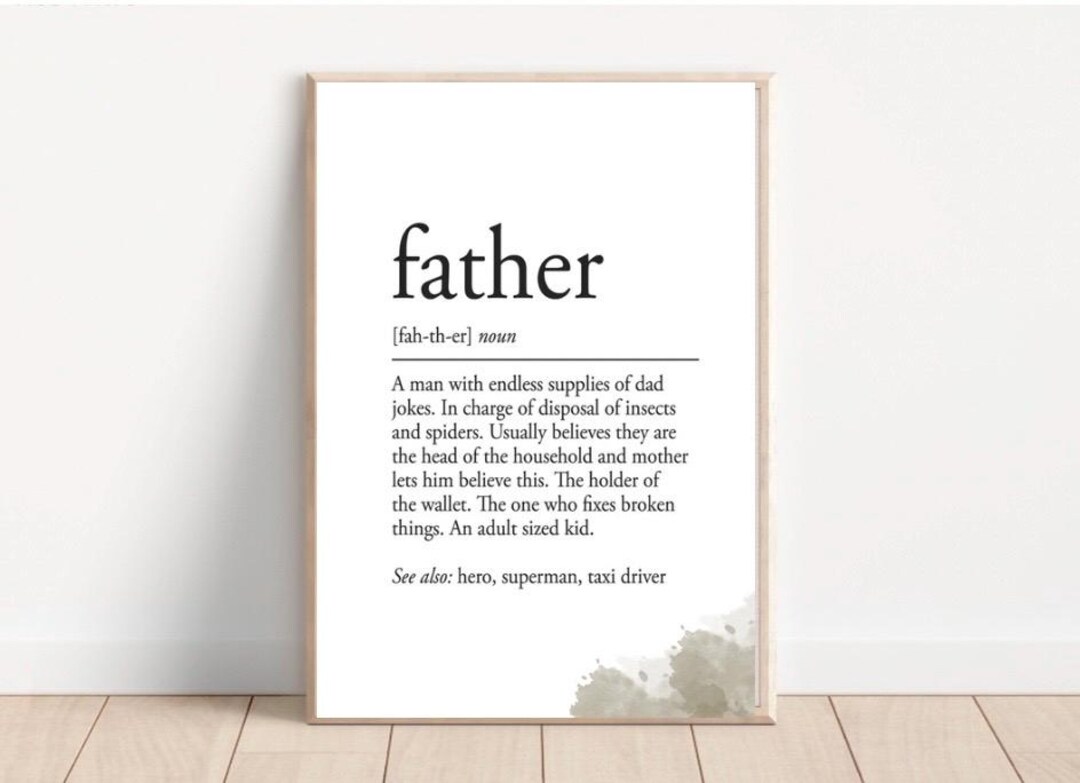 Father Definition Printable – Digital Download | Funny Dad Wall Art ...