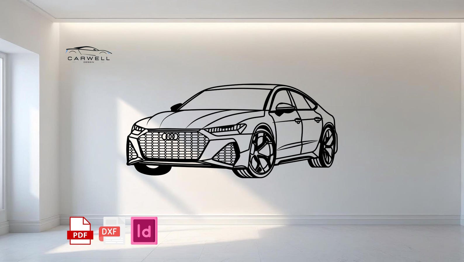 Audi RS7 Car Wall Art: Laser Cut Garage Decor (DXF & AI Files) - Etsy