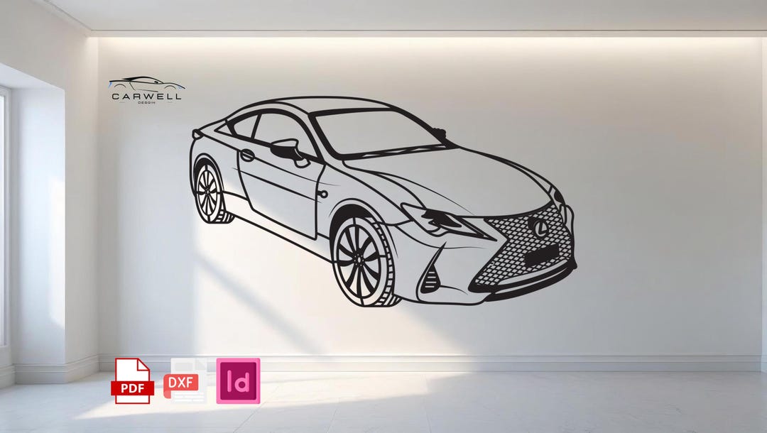Lexus RS300 ,car Wall Art DXF & AI Files | Garage Decor Vector | Laser ...