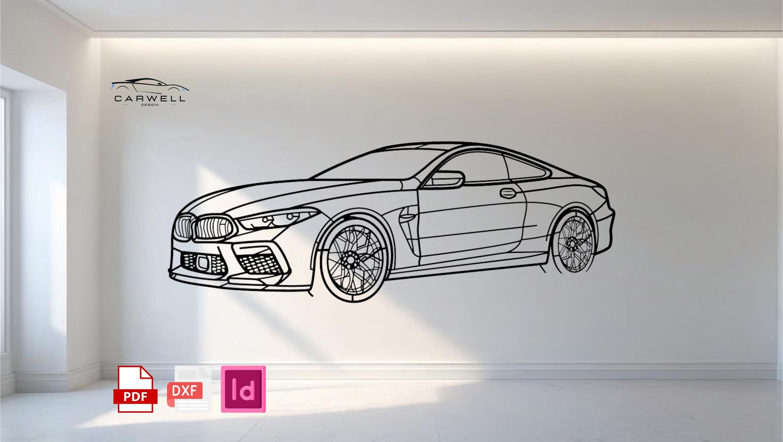 BMW M8 Car Wall Art: Laser Cut Garage Decor (DXF & AI Files) - Etsy