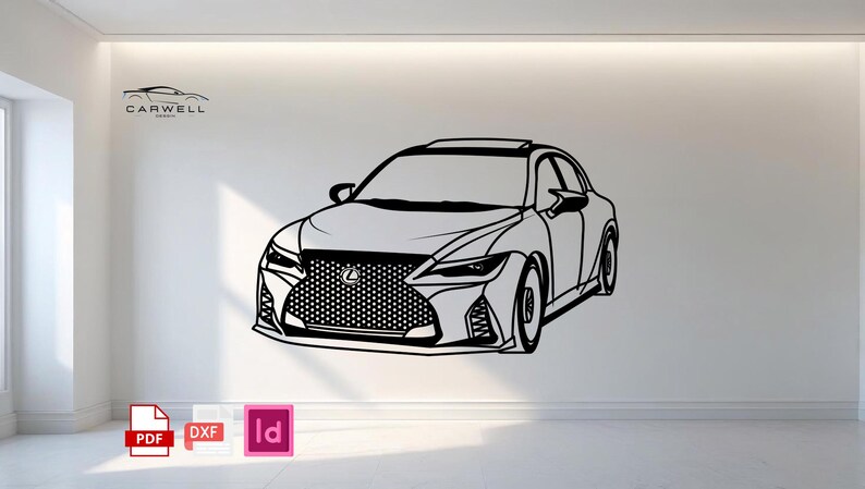 Lexus Rc 350 , Wall Art DXF & AI Files | Garage Decor Vector | Laser ...