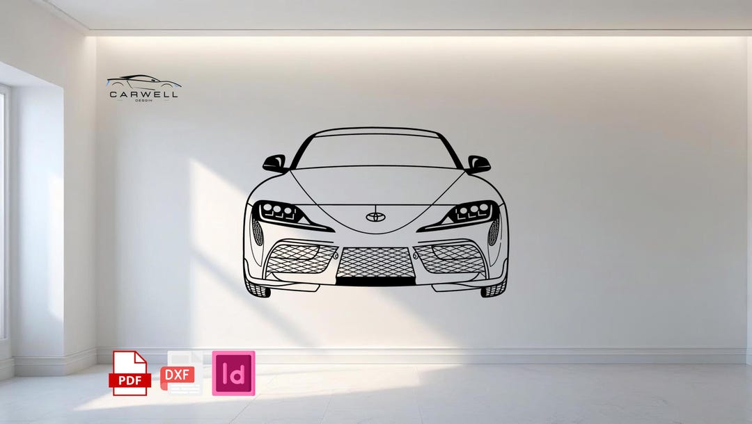 Toyota Supra Mk4 Wall Art: Laser Cut Car Silhouette (digital Download ...