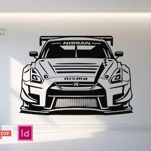 Nissan GTR R35 Nismo Car Wall Art: Laser Cut Vector (DXF & AI Files) - Etsy