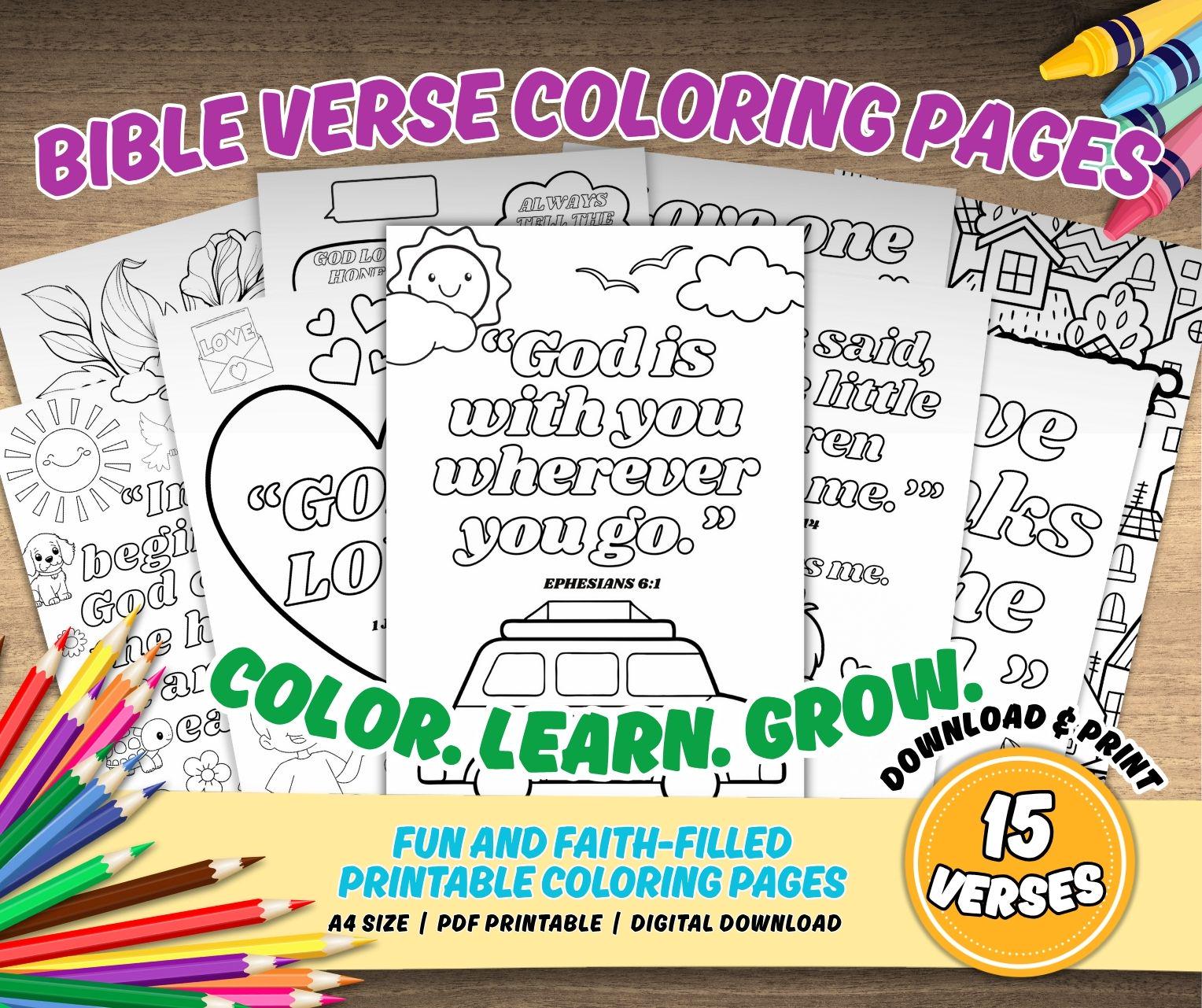 15 Sunday School Coloring Pages Homeschool Printable Christian Bible ...