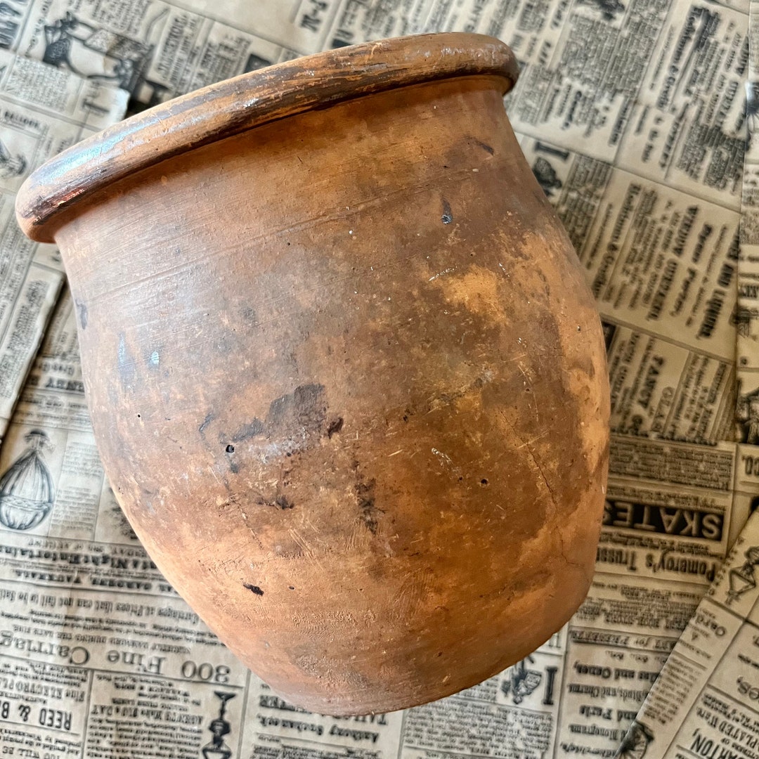 Antique Redware Pot - Etsy