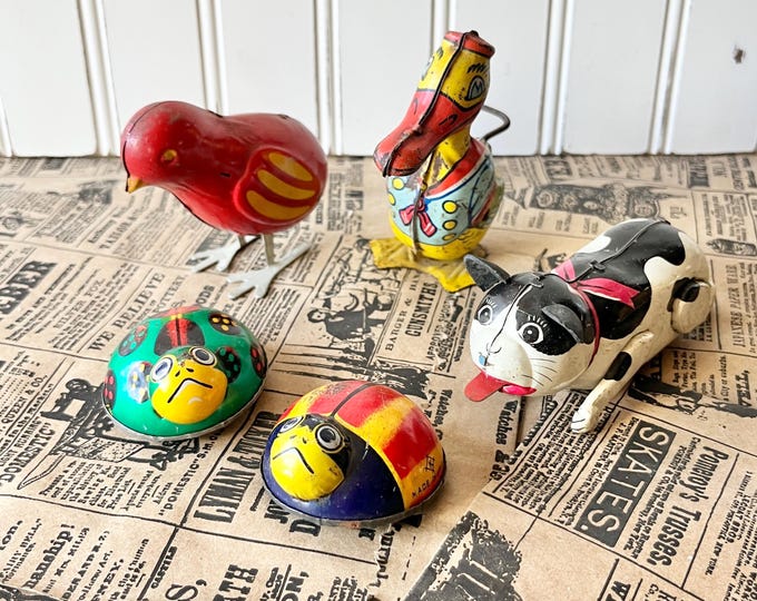Vintage Tin Toys Lot - Etsy