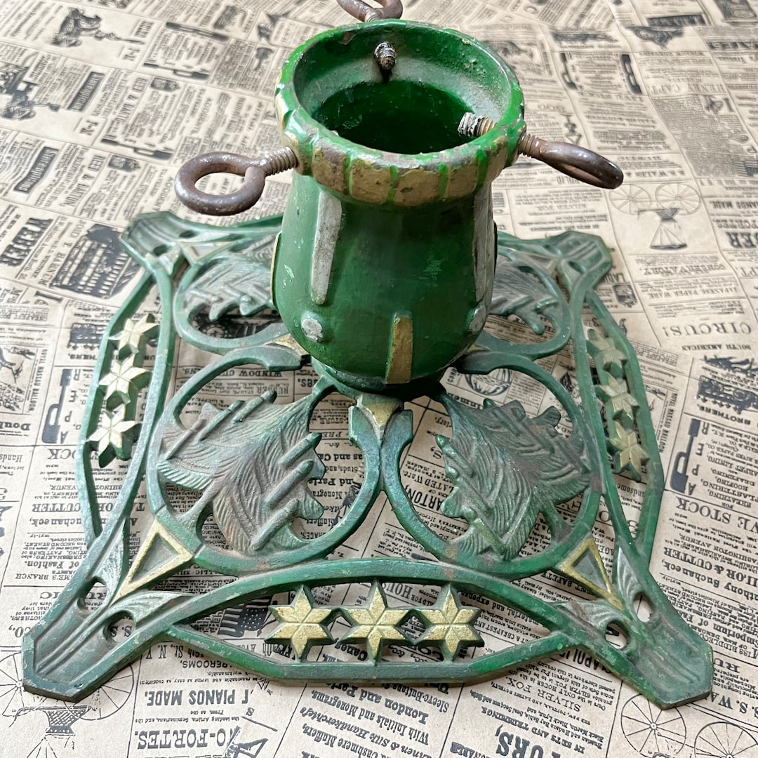 Vintage Cast Iron Tree Stand - Etsy