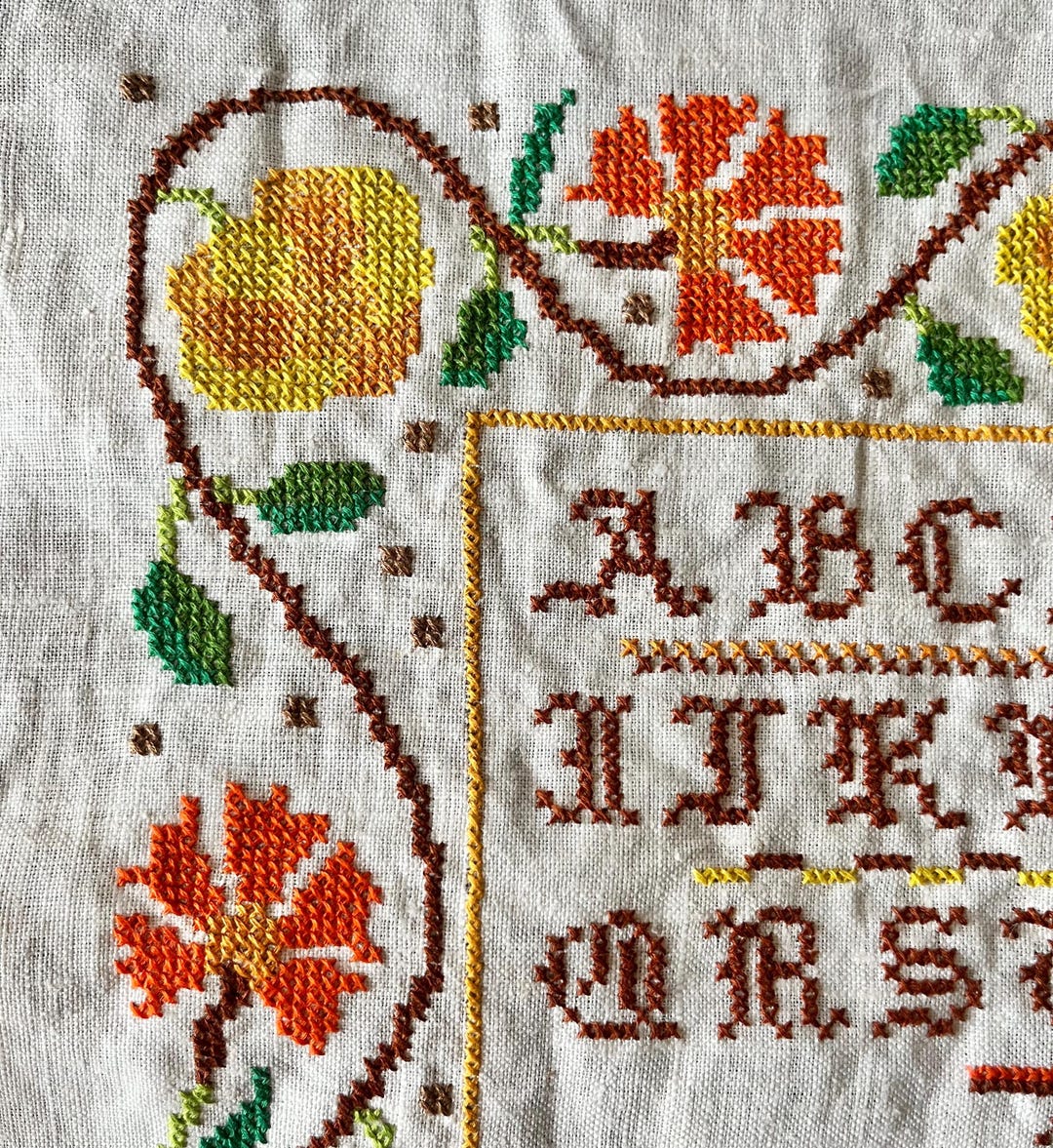 Vintage Sampler Cloth - Etsy
