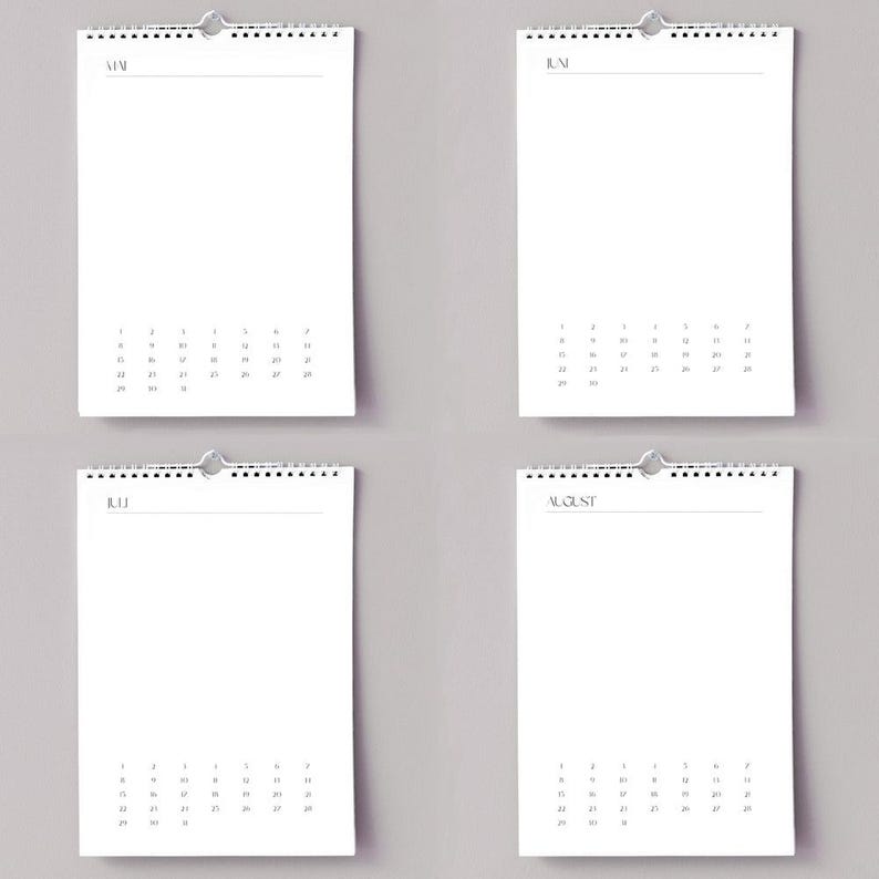 A4 DIY Calendar | Blank Perpetual Calendar | Photo Calendar for Self-design | Birthday Gift ...