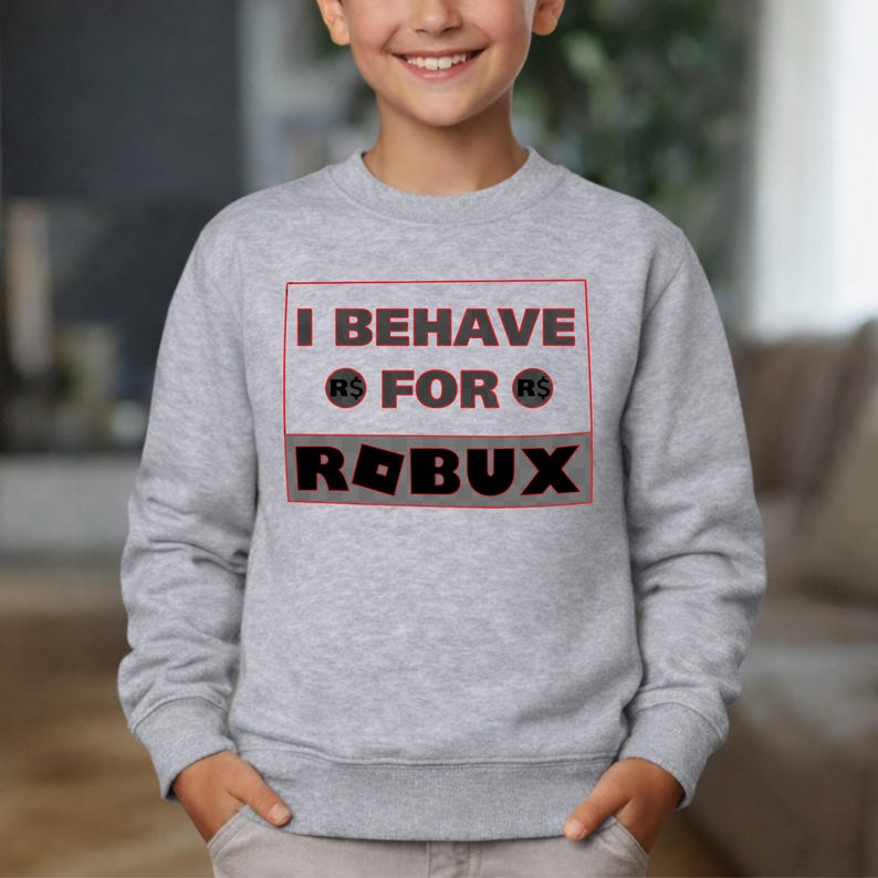 Roblox Hoodie, Roblox Youth Sweatshirt, Fun I Behave for Coins Roblox ...