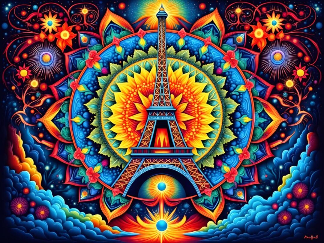 Mandala - Eiffel Tower Paris - Etsy